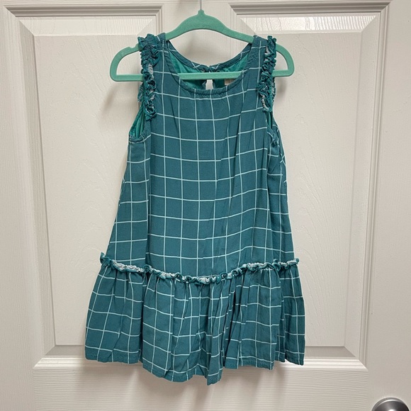 Peek | Dresses | Peek Turquoise Window Pane Drop Waist Dress | Poshmark